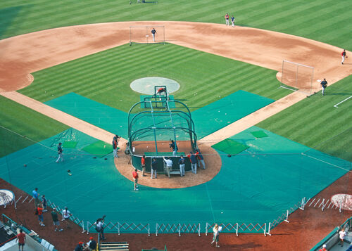 Infield Turf Protector | Mesh Batting Practice Turf Mats | CoverSports