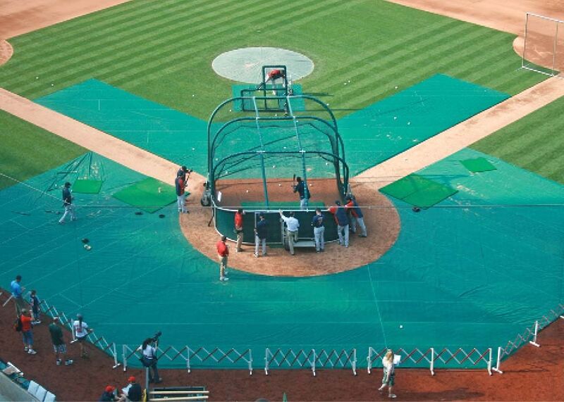 Infield Turf Protector | Mesh Batting Practice Turf Mats | CoverSports